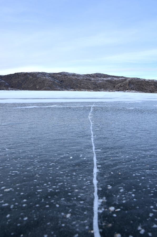 Crack in the Ice stock image. Image of strained, thin - 23303149
