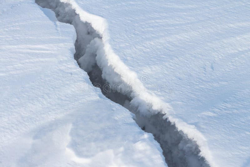 Crack on ice stock photo. Image of closeup, danger, cover - 50724804