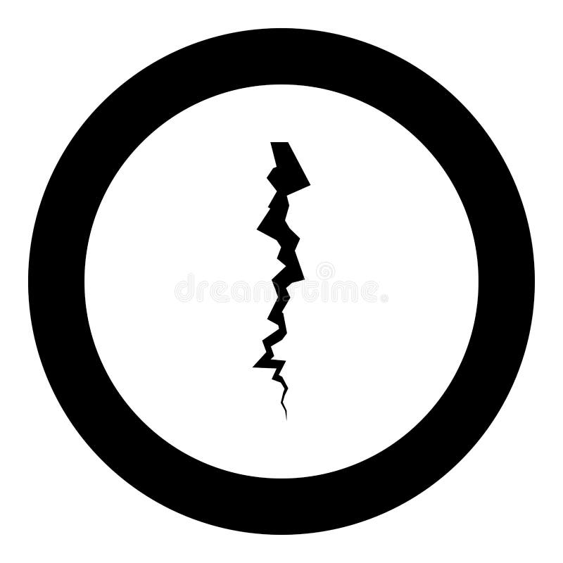 Circle crack stock vector. Illustration of monochrome - 6121942