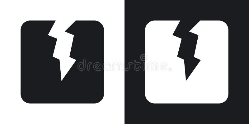 Crack icon vector stock vector. Illustration of abstract - 348262529
