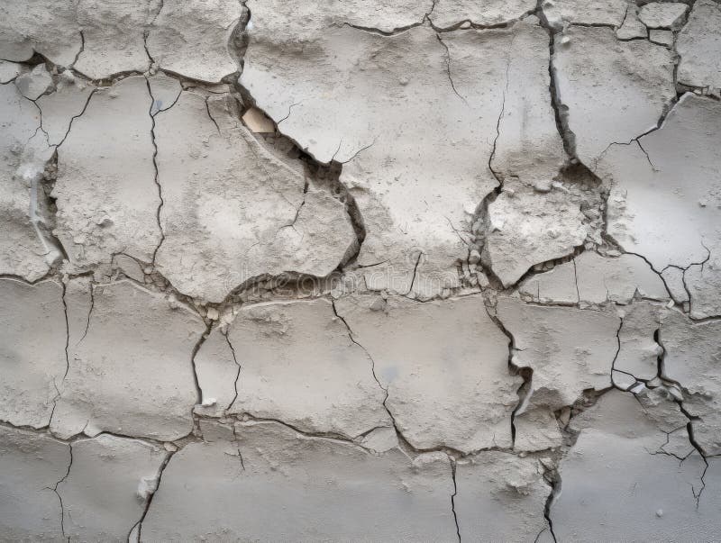 Crack in Old Gray Wall, Consequences of Earthquake Illustration ...