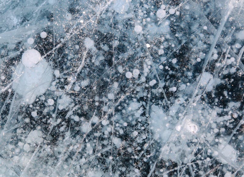 Crack Patterns on the Ice of Lake Stock Photo - Image of beautiful ...