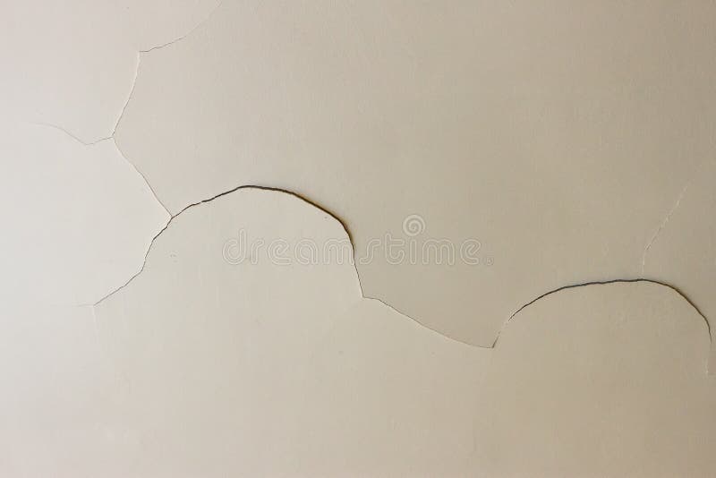 Crack in a Plasterboard Wall. the Putty Has Cracked Stock Image - Image ...