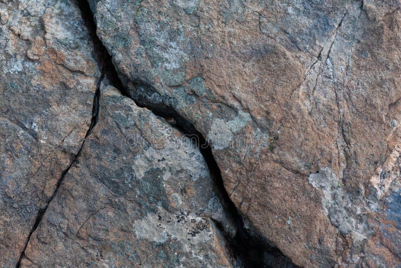 Crack in the Rock on Mountain. Stock Image - Image of material, geology ...