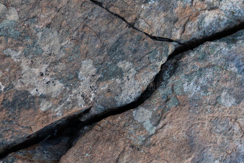 Crack in the Rock on Mountain. Stock Photo - Image of texture, fracture ...