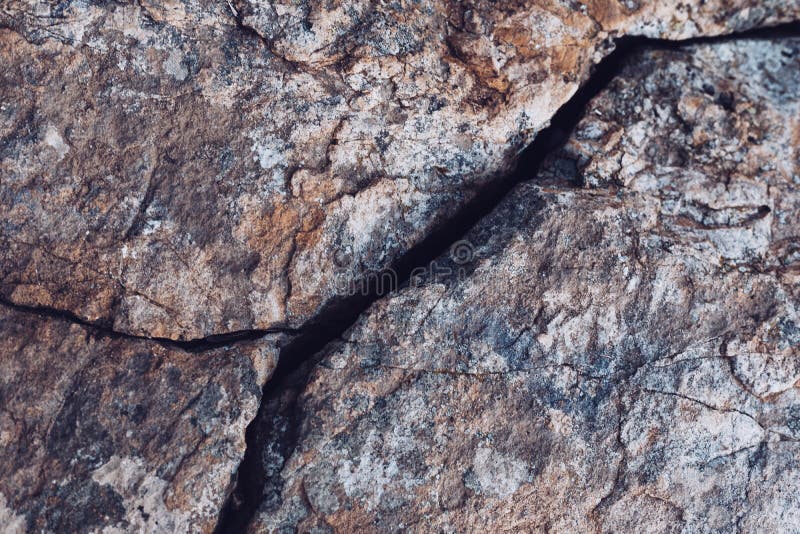 Crack in the Rock on Mountain Rustic Style. Stock Photo - Image of ...