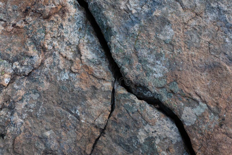 Crack in the Rock on Mountain. Stock Image - Image of cracked, earth ...