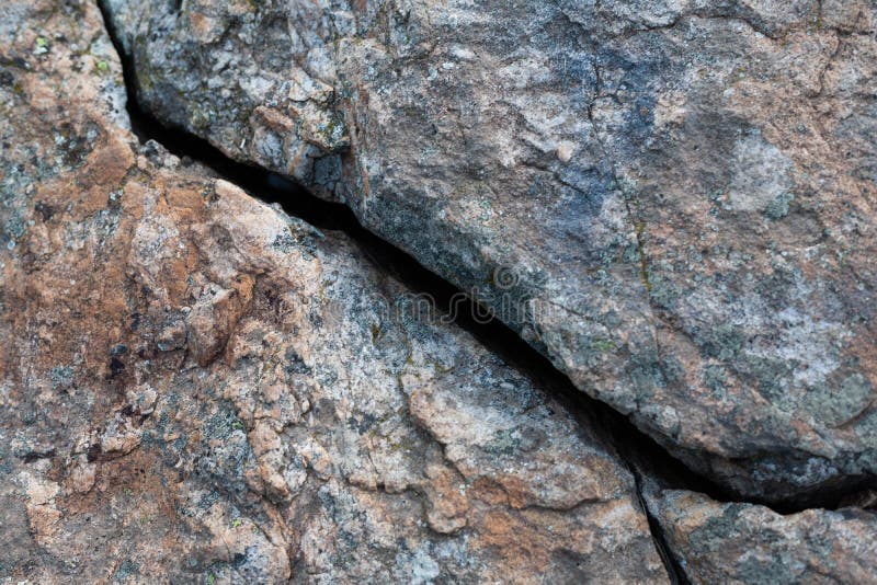 Crack in the Rock on Mountain. Stock Photo - Image of movement, surface ...