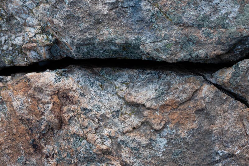 Crack in the Rock on Mountain. Stock Photo - Image of open, detail ...