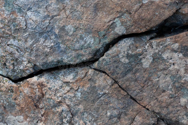 Crack in the Rock on Mountain. Stock Image - Image of grunge, movement ...