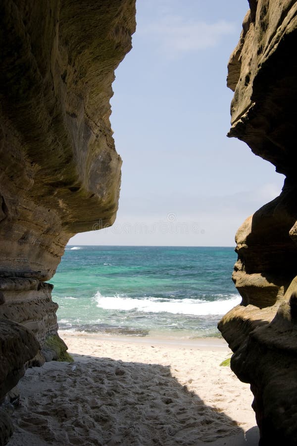 Crack in Rocks stock image. Image of water, scenic, cave - 7904809