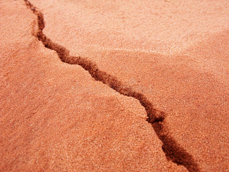 Crack in sand stock photo. Image of details, ground, broken - 13014742