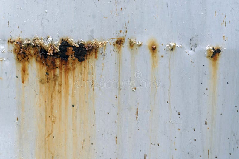 A Crack and Scratch Corrosion Rust White Painted Metal Wall for a ...
