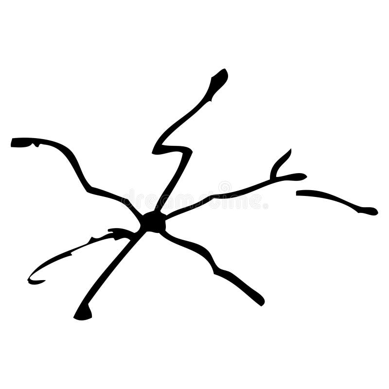 Crack, Simple Vector Hand Draw Sketch Doodle, Isolated on White Stock ...