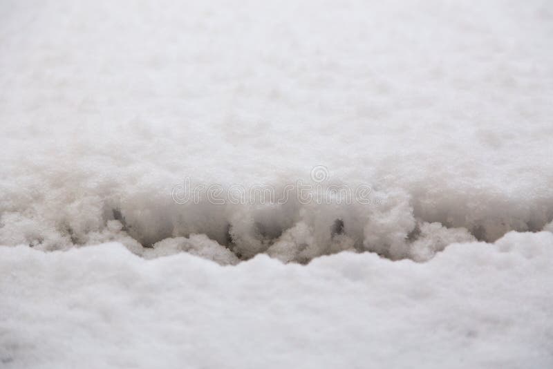 Crack in snow stock image. Image of termperature, white - 52194101