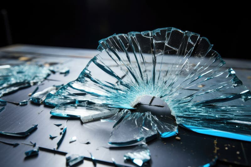 Crack Spreading on Smooth Surface of a Glass Plate, with Fracture Lines ...