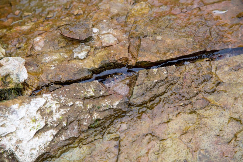 Crack on the Stone Bottom of the River Stock Image - Image of river ...