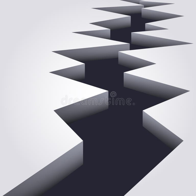 Crack on a surface stock vector. Illustration of vector - 37992244