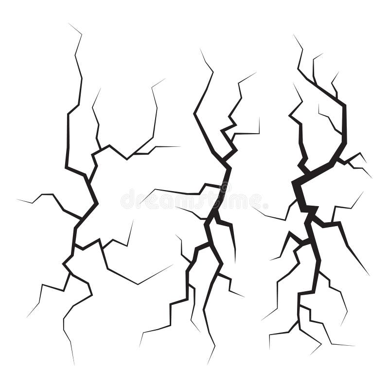 Crack on the surface stock vector. Illustration of icon - 181307220