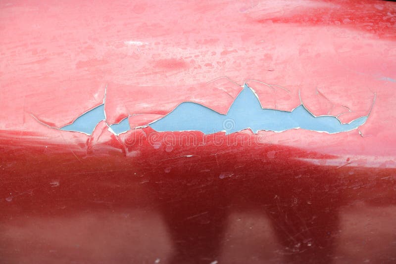 Crack Texture of Car Body Paint Red Visible Rust, Image for Background ...