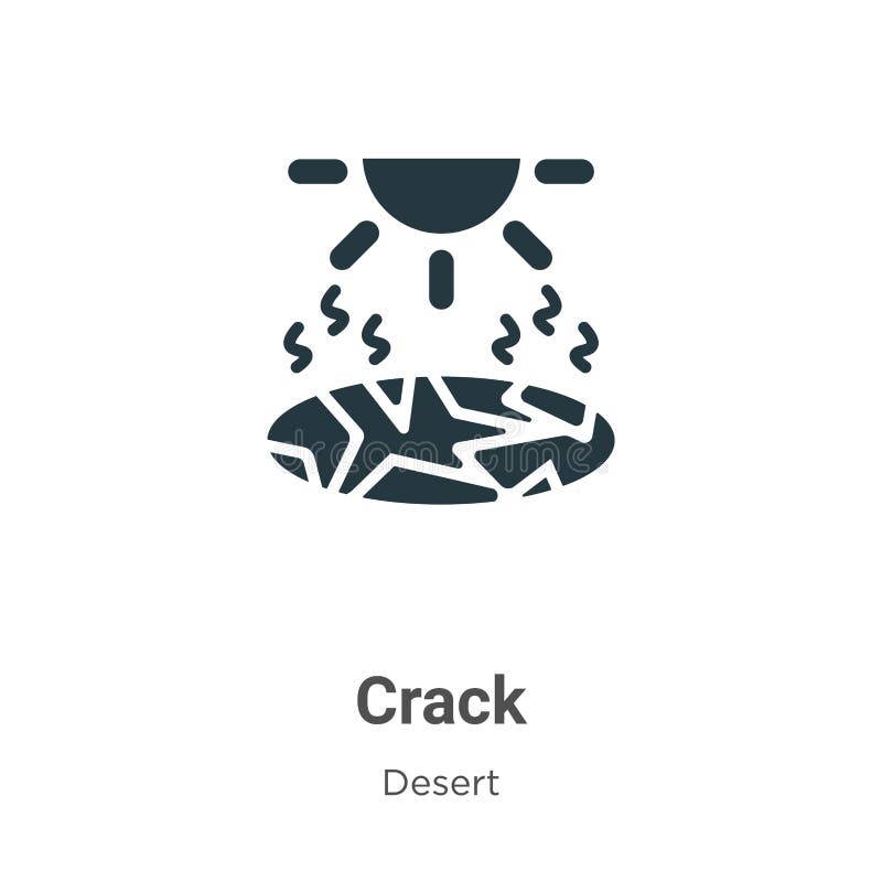 Crack Vector Icon on White Background. Flat Vector Crack Icon Symbol ...