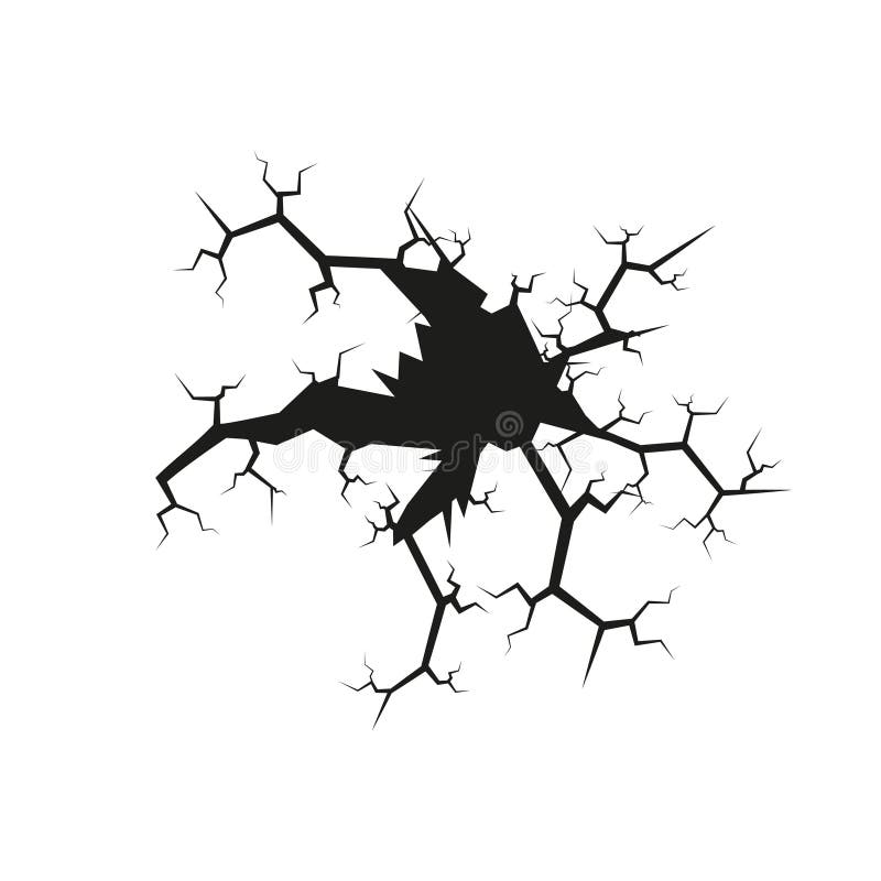 Crack in the Wall, Ground, Ice Hand Drawn, Split Concrete, Egg, Cartoon ...