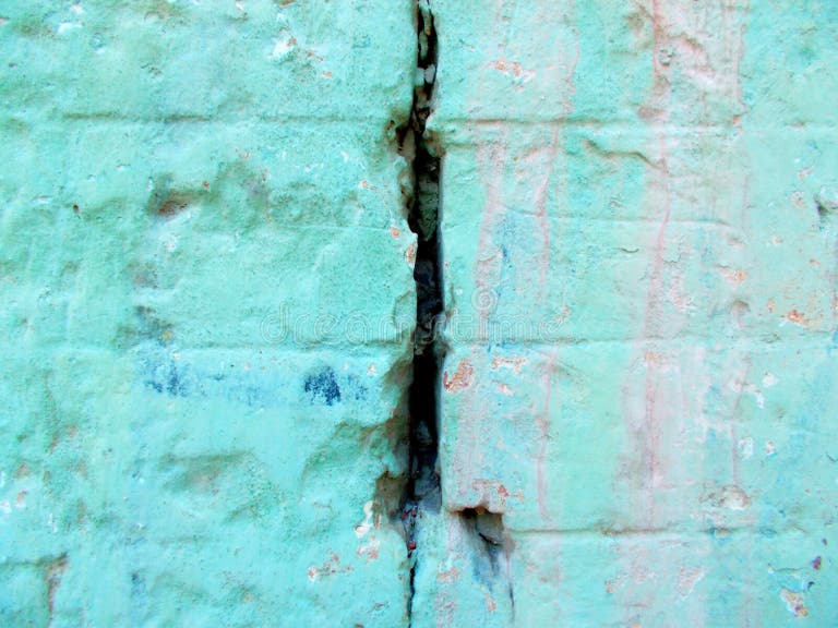 Crack on the Wall of the House Stock Image - Image of crack, surface ...
