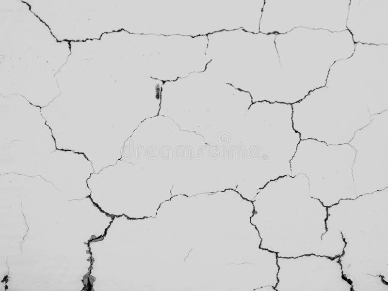 Crack White Concrete Wall Background Stock Photo - Image of grunge ...