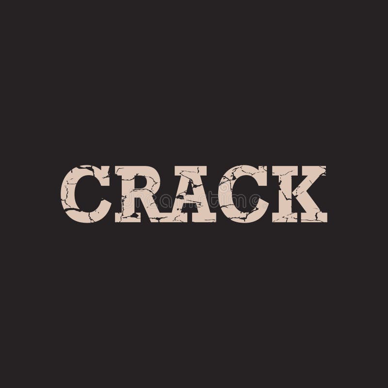 Crack Word Logo, Wordmark Logo Design, Crack Design Stock Vector ...