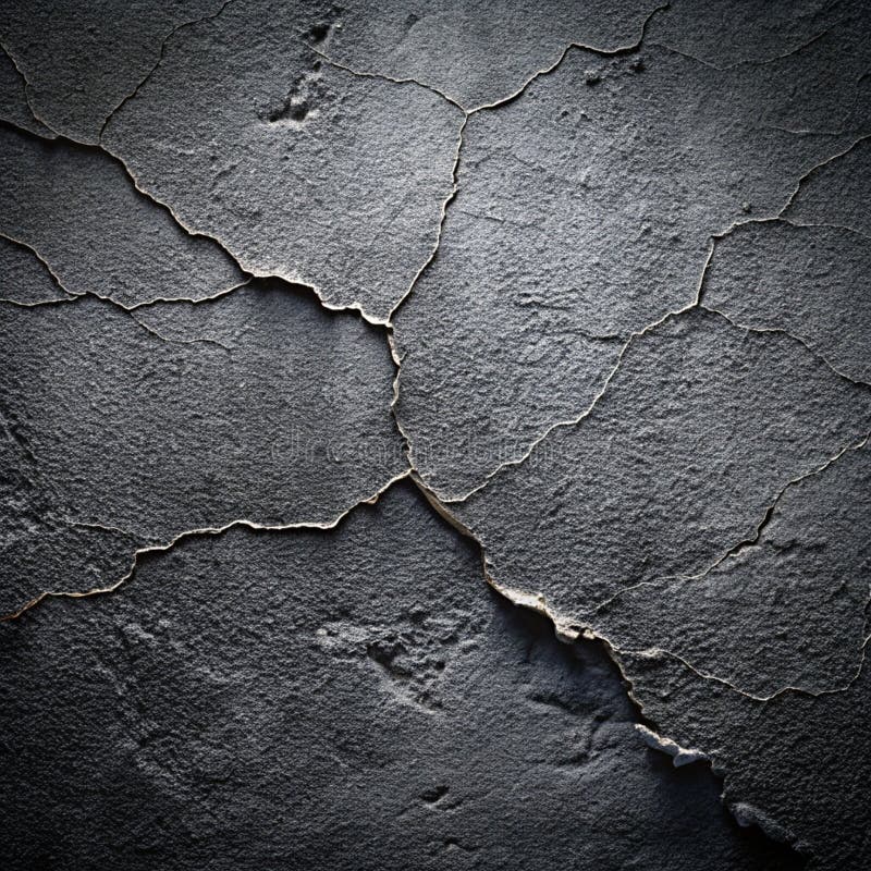 Cracked and Aesthetic Dark Gray Wall Background Stock Illustration ...