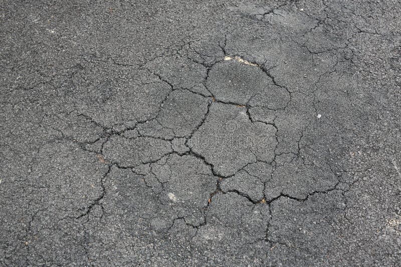 A Cracked on Asphalt Background Stock Image - Image of concrete ...