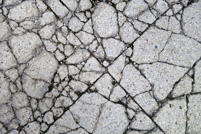 Cracked Asphalt Road Texture Stock Photo - Image of pattern, material ...