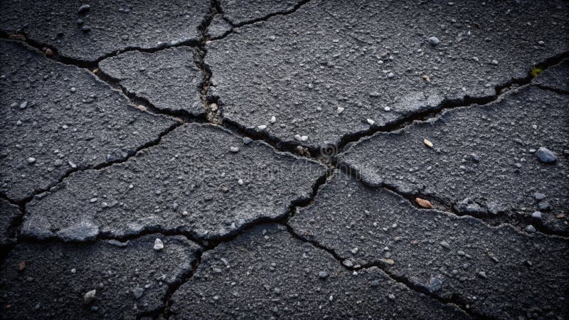 Cracked Asphalt Surface Texture Stock Illustration - Illustration of ...