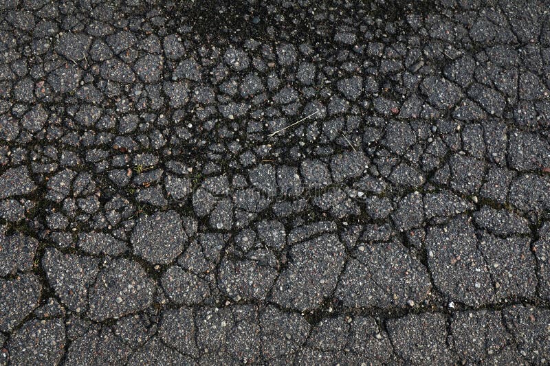 Cracked Asphalt. Texture, Background. Stock Photo - Image of detail ...