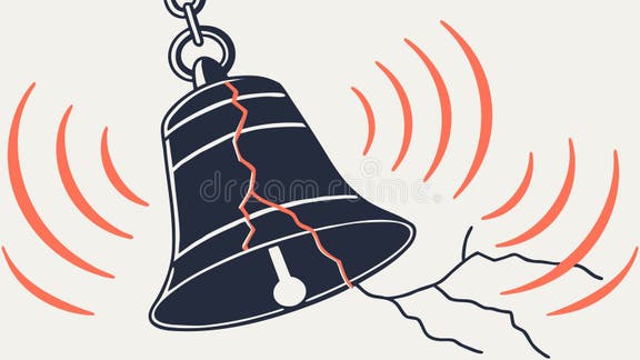A Cracked Bell Ringing, Symbolizing a Flawed Call or Broken System ...