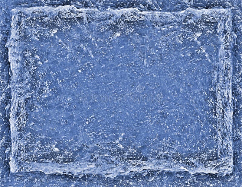 Cracked Blue Ice Rectangle Background Stock Image - Image of cold ...