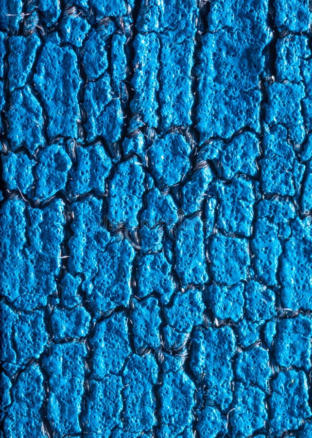 Cracked Blue Paint on Fabric As an Abstract Background. Stock Photo ...