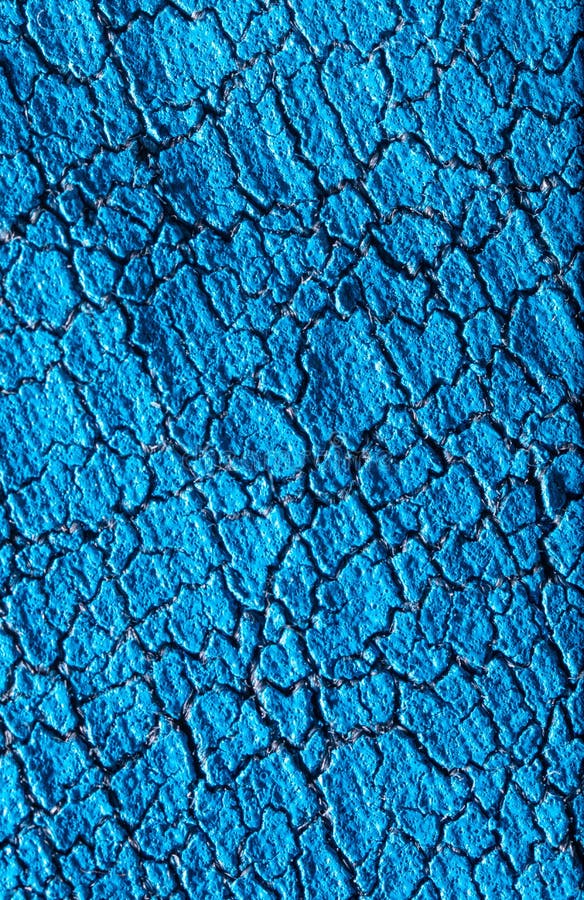 Cracked Blue Paint on Fabric As an Abstract Background. Stock Image ...