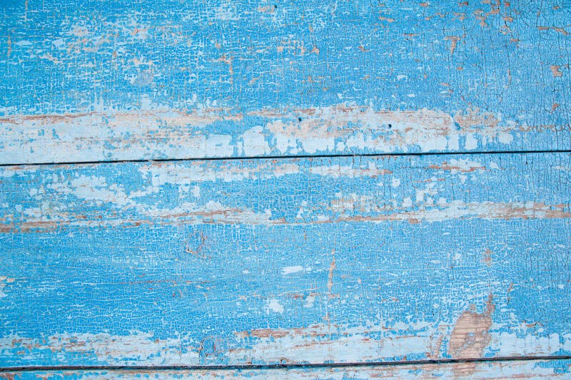 Cracked Blue Paint Texture on Weathered Wood. Stock Photo - Image of ...