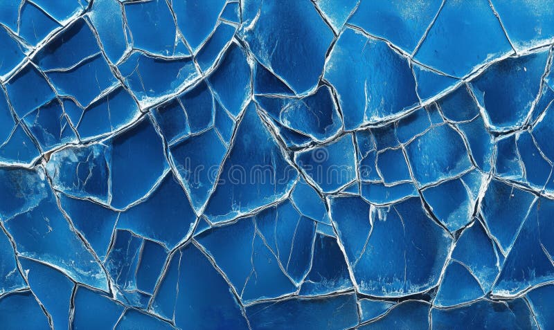 Cracked Blue Surface Texture Intricate Patterns Depth Stock Photos ...