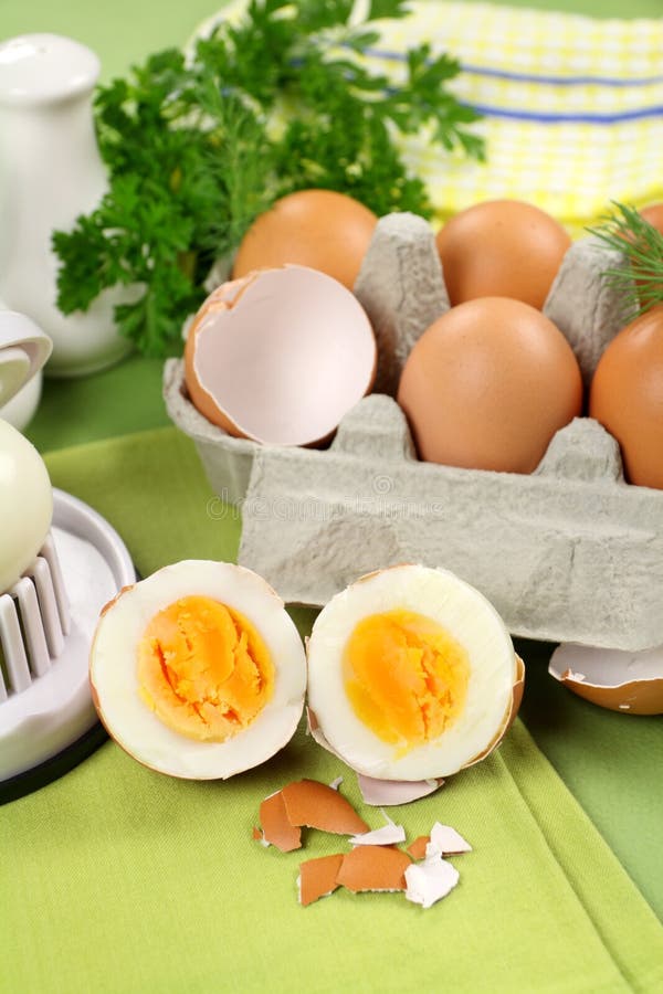 Cracked Boiled Eggs stock photo. Image of garnish, eggs - 15025514