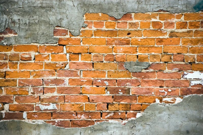 Torn brick wall background stock image. Image of cement - 274243