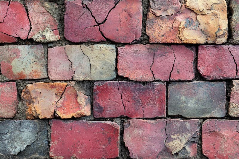 Cracked Brick Wall Texture for Interior Design or Architecture Projects ...