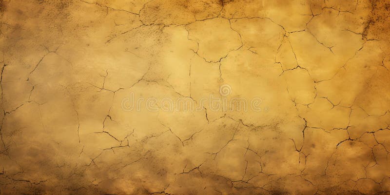 Cracked and Broken Yellow Concrete Wall Background Stock Illustration ...