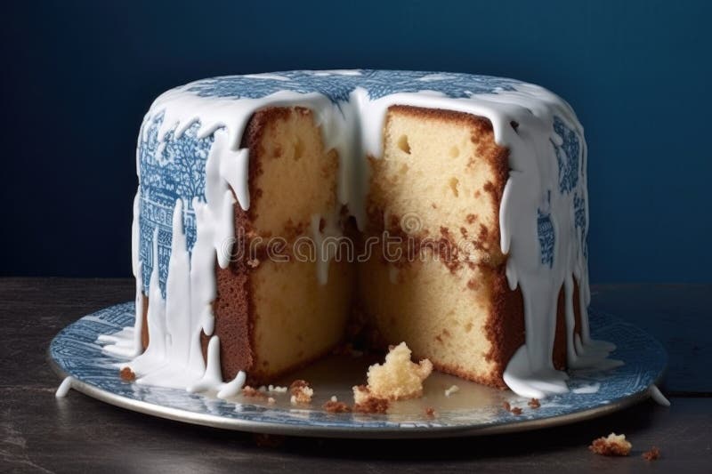 Cracked Cake with Icing Oozing Out of Gaps Stock Photo - Image of gaps ...
