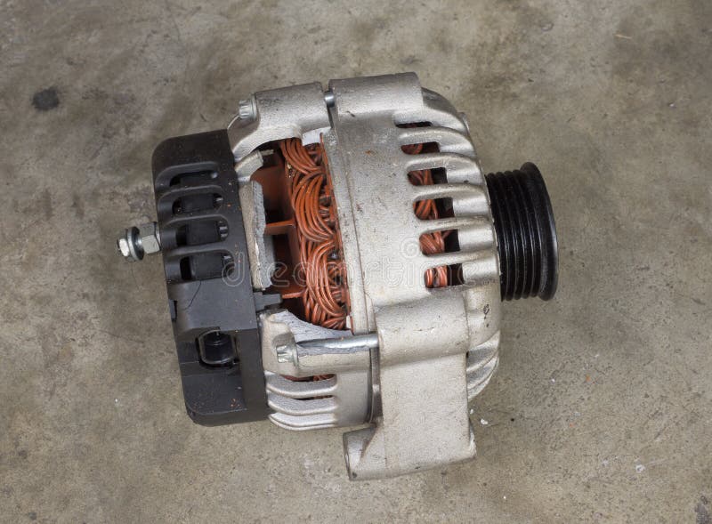 Cracked car alternator stock photo. Image of technology - 75272964