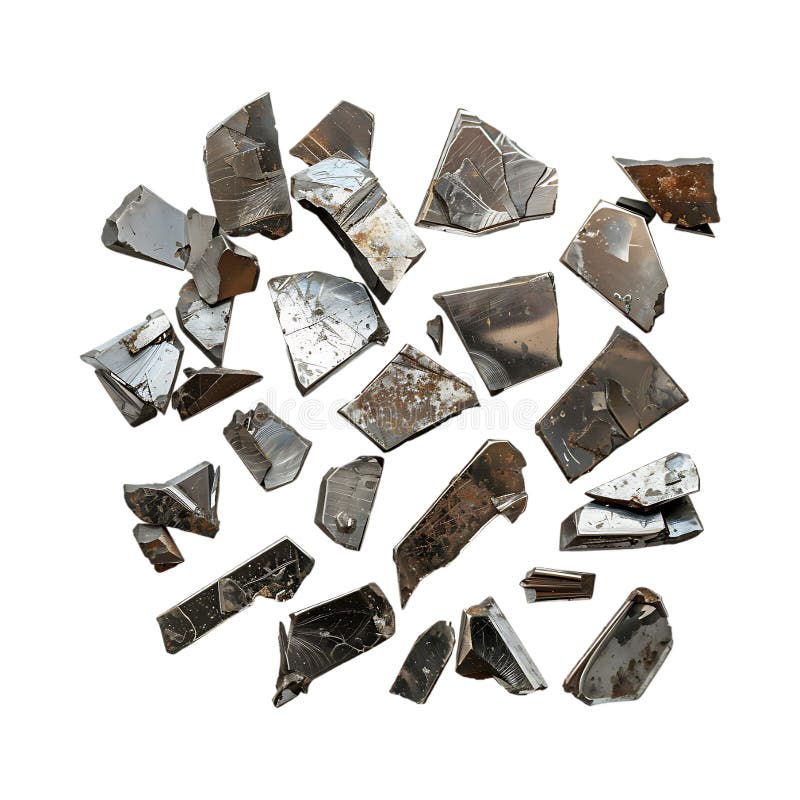 Cracked or Chopped Iron Pieces on Transparent Background - Ai Generated ...