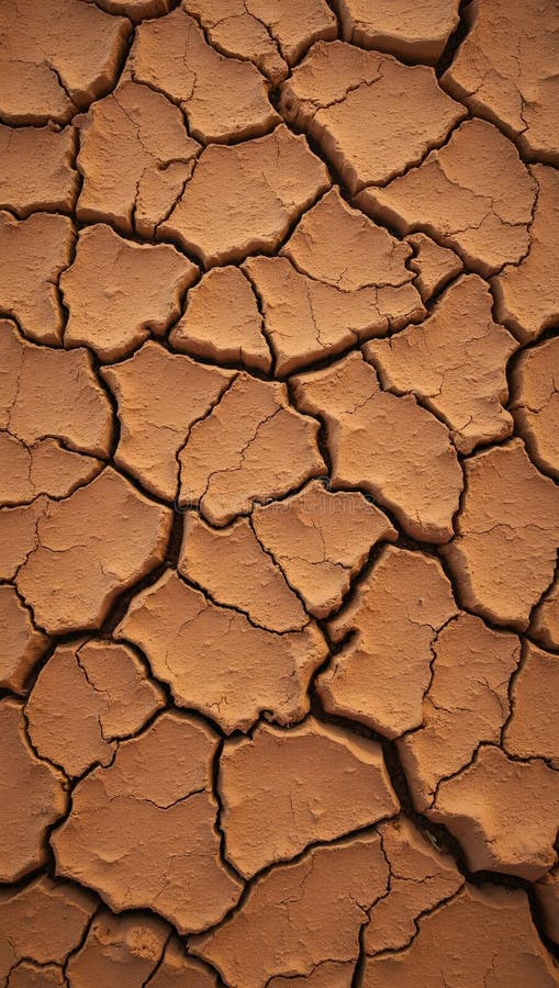 Cracked Clay Ground in Desert Deep Fissures Creating Parched Texture ...