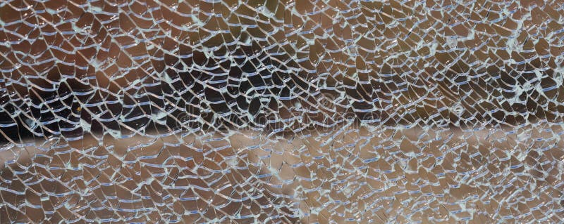 Cracked Clear Glass Full Frame. Close Up Stock Image - Image of clear ...