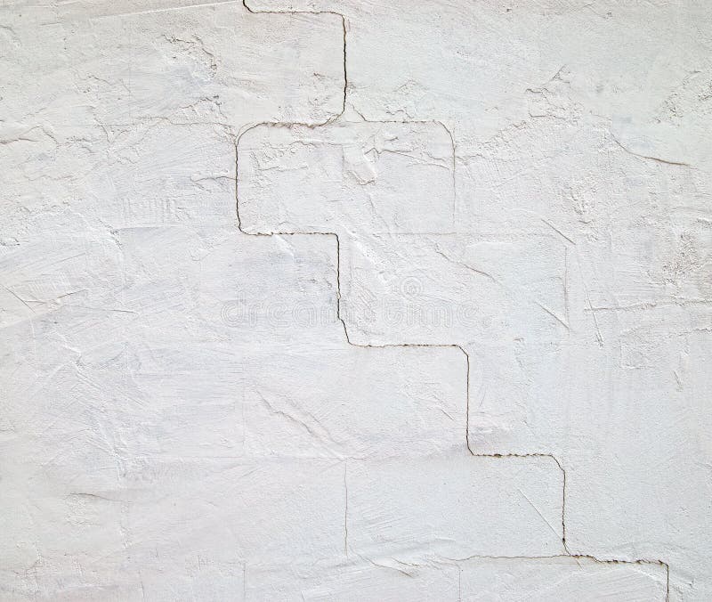 Cracked Concrete Block Wall Stock Image - Image of worn, weathered ...